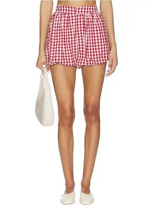MAUDE CLUB Capri Shorts - Red