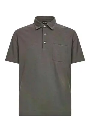 Zegna Buttoned Patch-pocket Polo Shirt - Neutrals