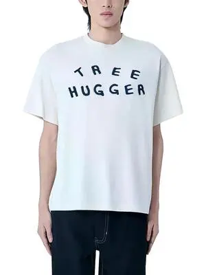 STORY MFG. Logo-embroidered T-shirt - Neutrals