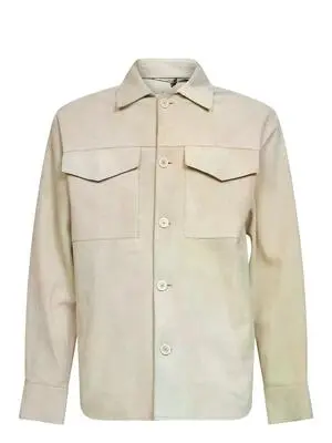 LARDINI Buttoned Chest-pockets Shirt - Neutrals