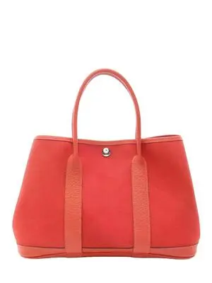 Hermès 2016 Toile And Negonda Garden Party 30 Tote Bag - Red