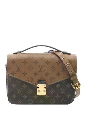 LOUIS VUITTON 2010-2025 Monogram Reverse Pochette Metis Satchel - Brown