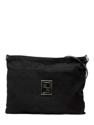 Fendi Zucca Canvas Shoulder Bag - Black