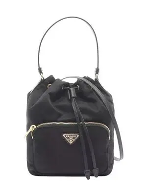 Prada Re-nylon Duet Bucket Bag - Black