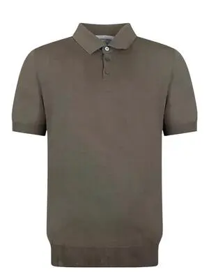 GRAN SASSO Buttoned Short-sleeve Polo Shirt - Brown