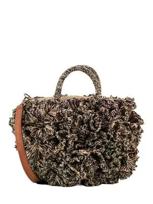 IBELIV Raffia Tote Bag Black
