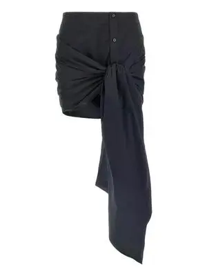 Attico Knot-detail Mini Skirt - Black
