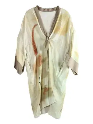 YANGKEHAN Tie-front Cape - Neutrals