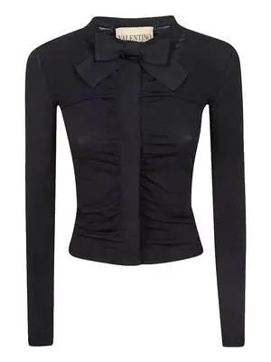 Valentino Garavani Bow-detail Cardigan - Black