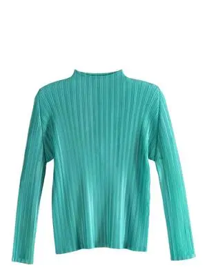Issey Miyake Pleated Top - Green