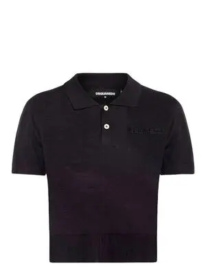 Dsquared2 Buttoned Polo Shirt - Black