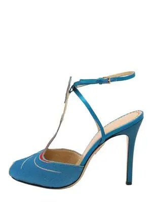 CHARLOTTE OLYMPIA Charlotte Olympia Embroidered T-Strap High Heel Sandals