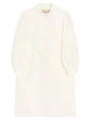 Valentino Garavani Broderie-anglaise Shirt Dress - White