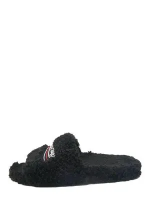 Balenciaga Furry Slippers - Black