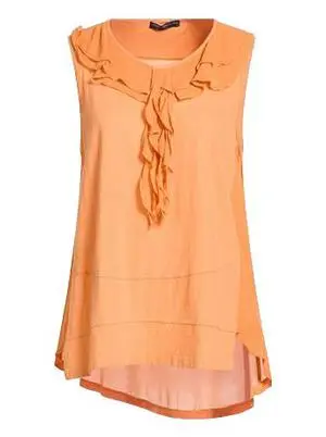 High Ruched Top - Orange