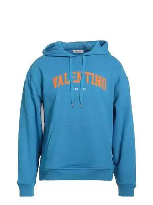 Valentino Garavani Cotton And Elastane Sweatshirt With Print - Blue