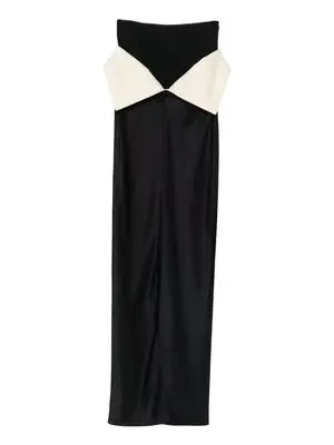Nanushka Folded Waistline Maxi Skirt - Black