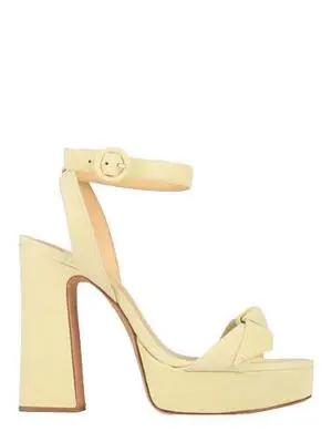 ALEXANDRE BIRMAN Leather Ankle Strap Sandals - Yellow