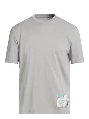 Armani Exchange Man T-shirt Sky Blue Size Xxl Cotton Light Grey