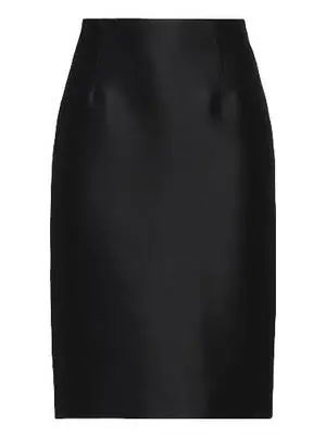 Versace Midi Wool And Silk Skirt - Black