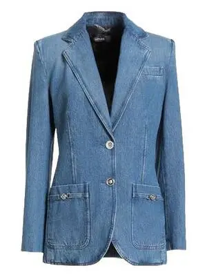 Versace Single-breasted Denim Blazer - Blue
