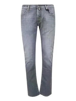 Jacob Cohen Cotton Regular Jeans Grey