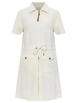 Moncler Bouclé Mini Dress - Neutrals