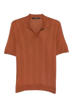 Tagliatore Darnel Ribbed T-shirt - Brown