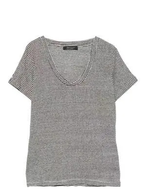 ARAGONA Striped T-Shirt Black
