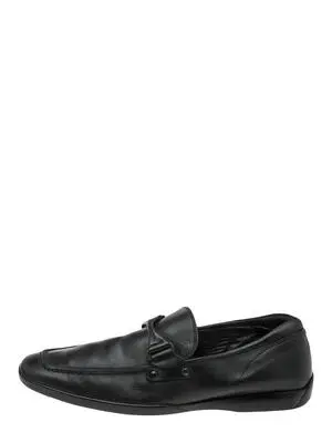 TOD'S Leather Loafers With Decorative Buckle - Black