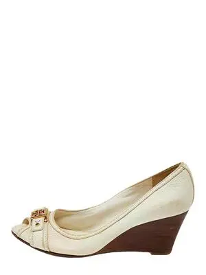 Tory Burch 60mm Peep-toe Wedge Pumps - Neutrals