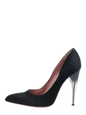 Prada 125mm Satin Pumps - Black