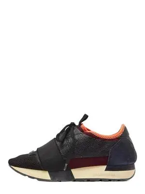 Balenciaga Paneled Race Sneakers - Black