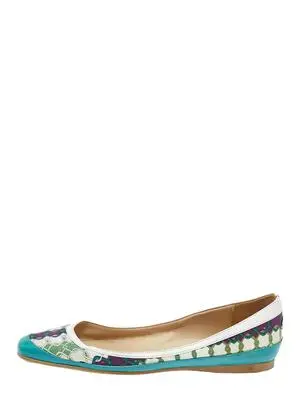 JIMMY CHOO Geometric Print Ballet Flats - Blue