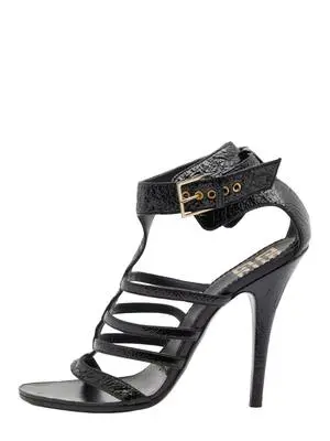 Givenchy Patent Leather Stiletto Sandals - Black