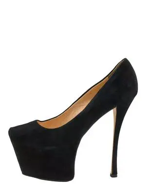 GIUSEPPE ZANOTTI Suede Platform Stiletto Pumps - Black