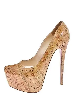 CHRISTIAN LOUBOUTIN 150mm Cork Pumps - Brown