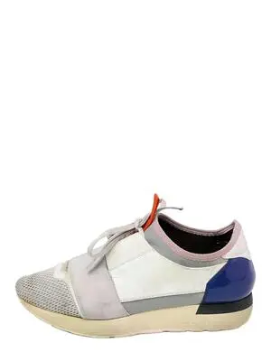 Balenciaga Race Runner Leather Sneakers - Grey