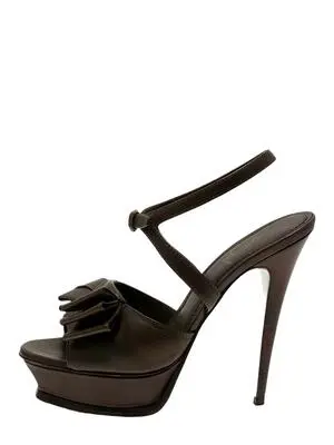 SAINT LAURENT 140mm Y-Bow Platform Sandals