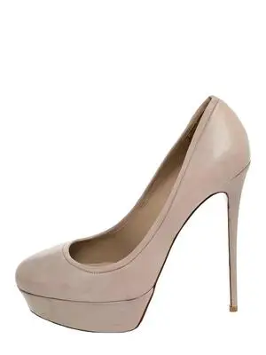 Valentino Garavani 145mm Platform Leather Pumps - Neutrals