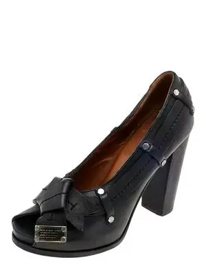 Marc Jacobs Bow Embellished Leather Pumps - Black
