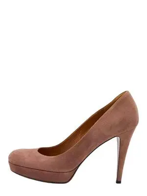 Gucci 115mm Suede Platform Pumps - Pink