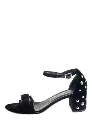 FERRAGAMO 60mm Leather Heeled Sandals - Black