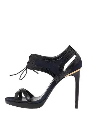 Burberry Leather Lace-up Sandals - Blue
