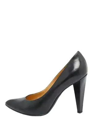 Marc Jacobs Leather Almond Toe High Heel Pumps - Black