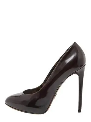 Dolce & Gabbana Patent Leather Stiletto Pumps - Brown