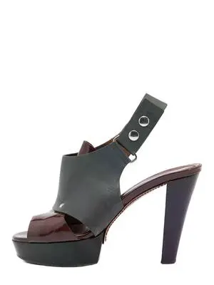 Marni 120mm Panelled High Heel Sandals - Grey