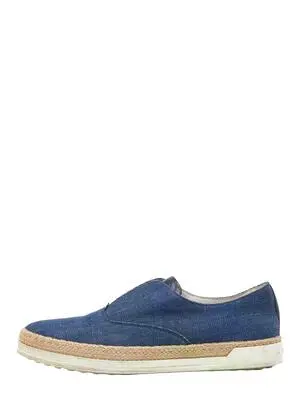 TOD'S Denim Flat Espadrilles - Blue
