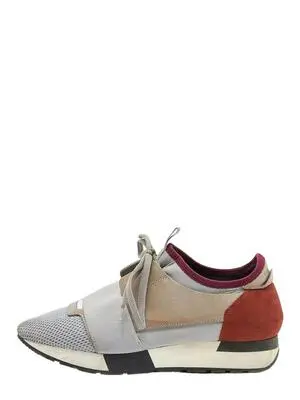 Balenciaga Race Runner Mesh-panelled Sneakers - Grey