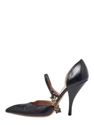 Alaïa Leather Pointed-toe Ankle-strap Pumps - Black